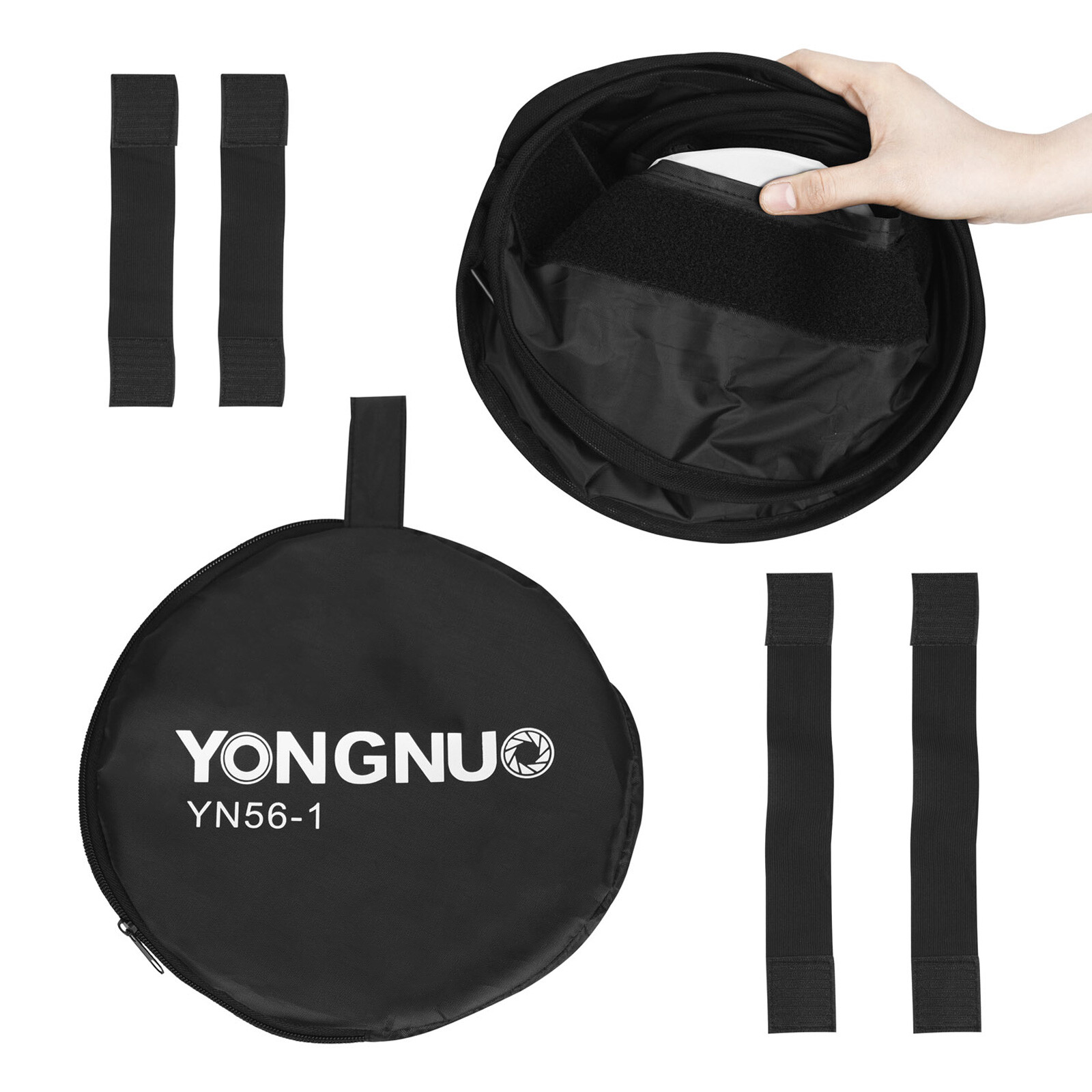 YONGNUO YN56-1 56cm/22in Round Softbox Diffuser Collapsible with ...