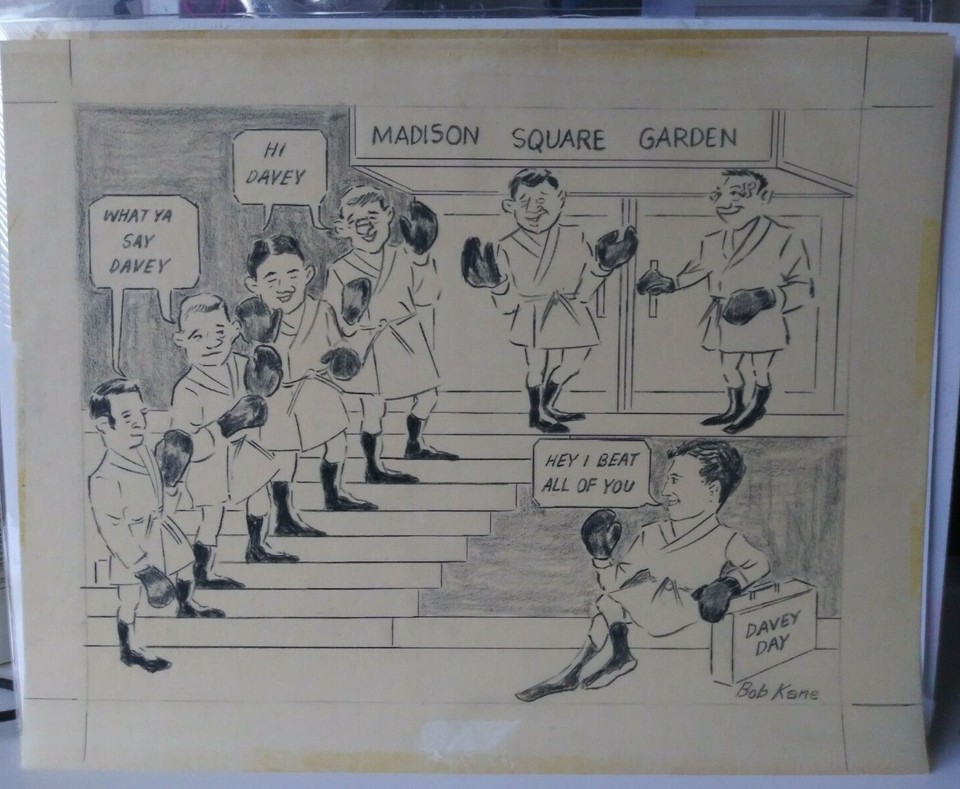 DAVEY DAY 3 ORIGINAL VINTAGE PENCIL SKETCHES BY BOB KANE COLLECTORS ...
