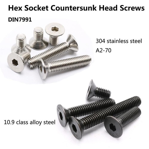 50/100pc M3 Hex Socket Cap head Button head Flat head Pan head Metric ...