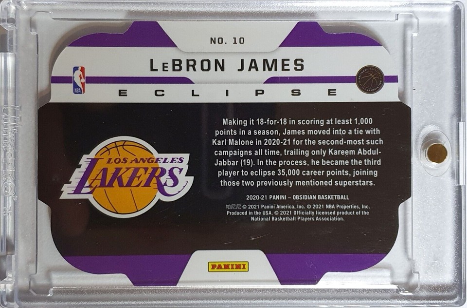 2020 Panini Obsidian LeBron James #10 RED FLOOD Eclipse Die Cut - Rare ...