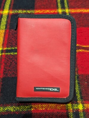Nintendo OEM DS Switch N Carry Case Wallet Style Black & Red Padded PRE ...