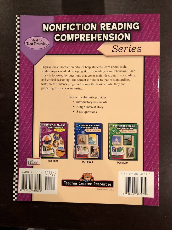 Nonfiction Reading Comprehension Ser.: Social Studies, Grade 4 by Ruth ...