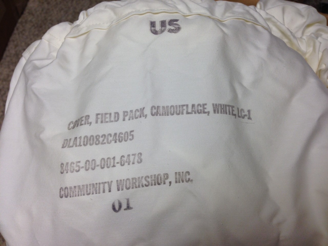 Cover, Field Pack,Ruck,Backpack,Tire Cover "White" NEW!!! | eBay