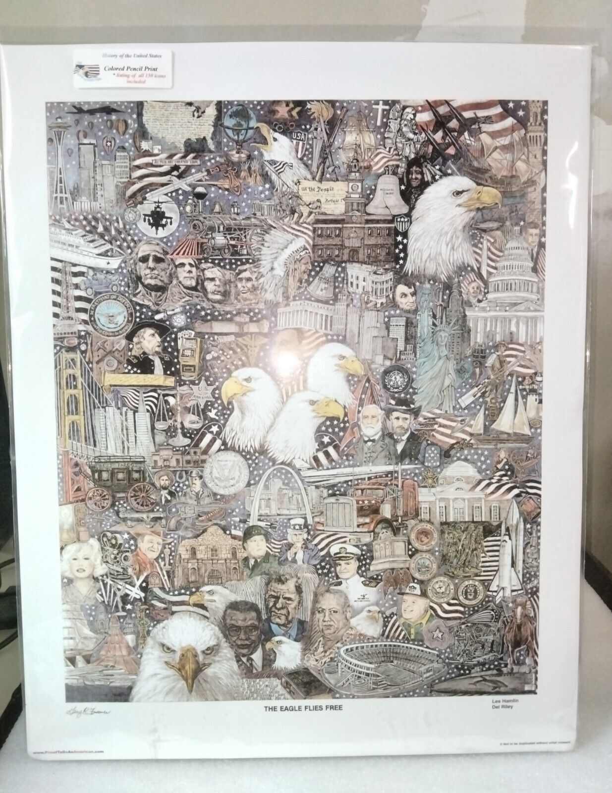 "The Eagle Flies Free" Lithograph Art Color Pencil Poster Gary Fussner ...