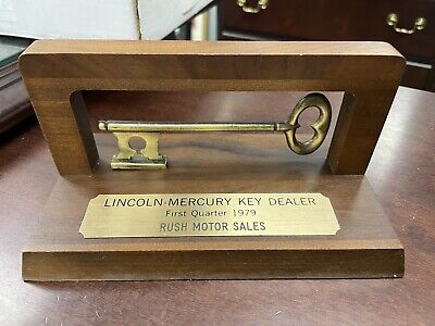 Vintage Memorabilia Ford Lincoln Mercury Key Dealer Award Rush Motors ...