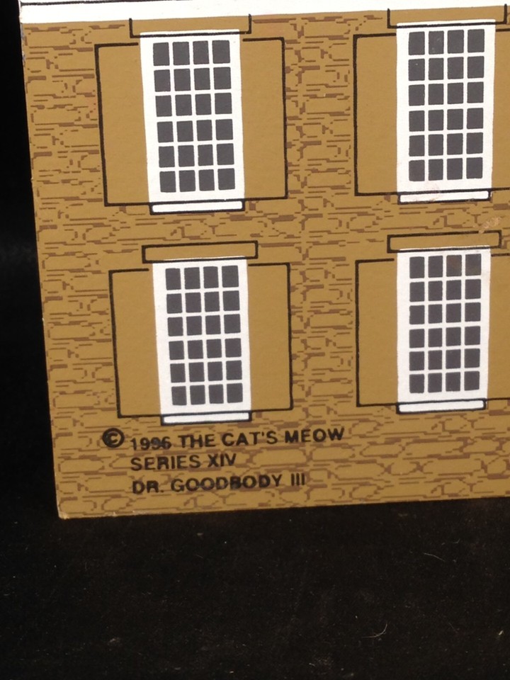 The Cat's Meow Wooden Village Building Doctor Goodbody III | eBay