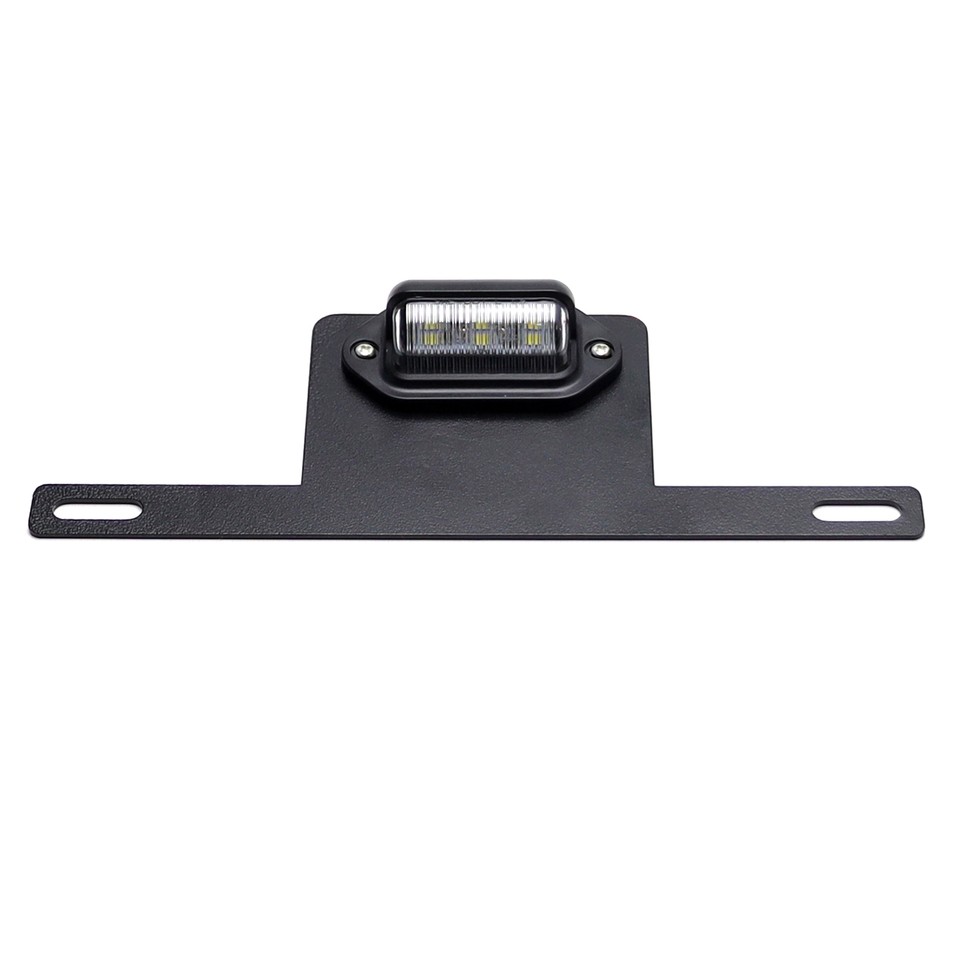 Steel License Plate Backet Holder w/ White LED Tag Light For Truck RV ...