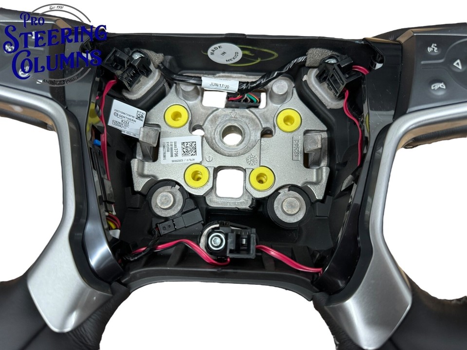 14-19 Silverado Tahoe Yukon Black Leather Steering Wheel With Heat OEM ...