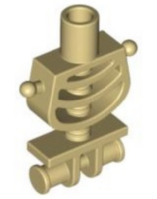 LEGO 6260 TAN Torso Skeleton, Rounded Rib Cage and Thin Shoulder Pins ...