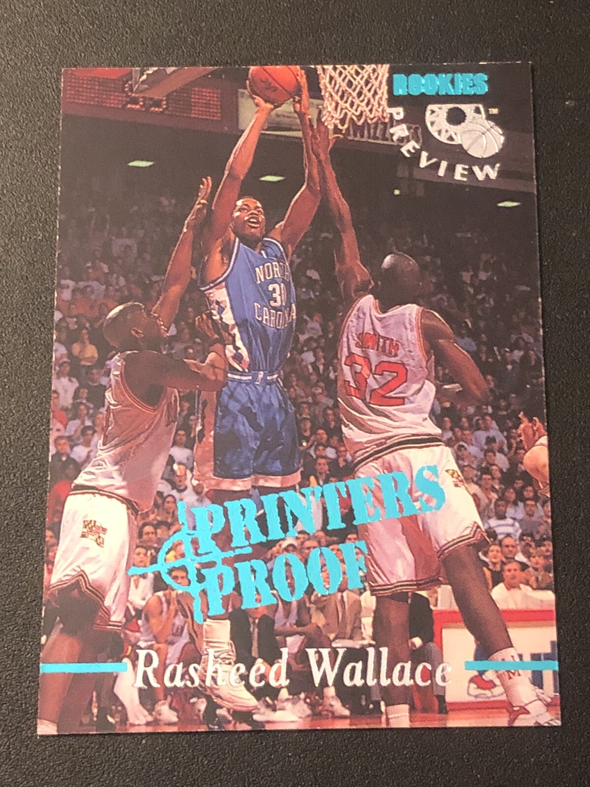 1995-96 Classic Rookies Preview Images Printer's Proof Rasheed Wallace ...