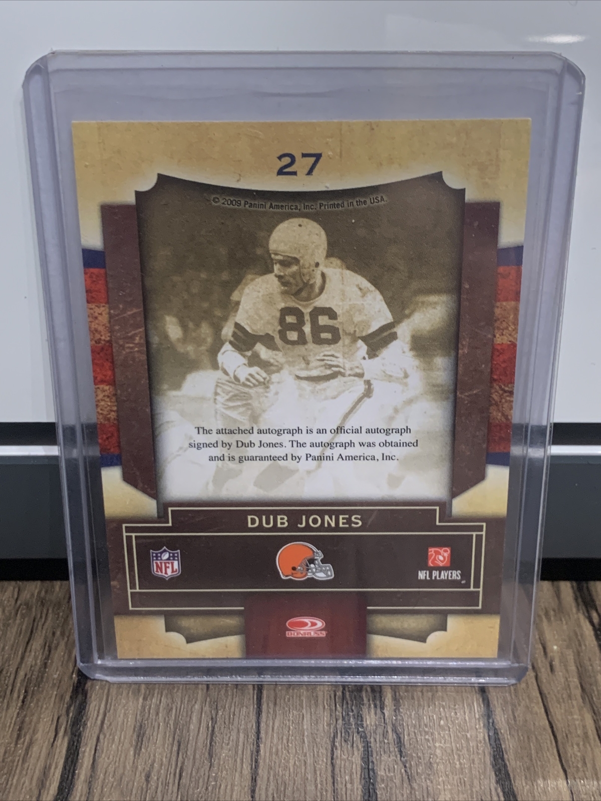 2009 Playoff Legendary Contenders Dub Jones Auto #27 Cleveland Browns ...