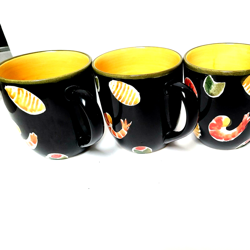 3 Wolfgang Puck Black Coffee Live Love Eat 12 oz. Coffee Mug Tea | eBay