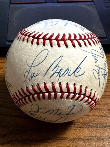 MLB OLD TIMERS SIGNED AUTOGRAPHED BASEBALL! Lou Brock, Bill Freehan ...