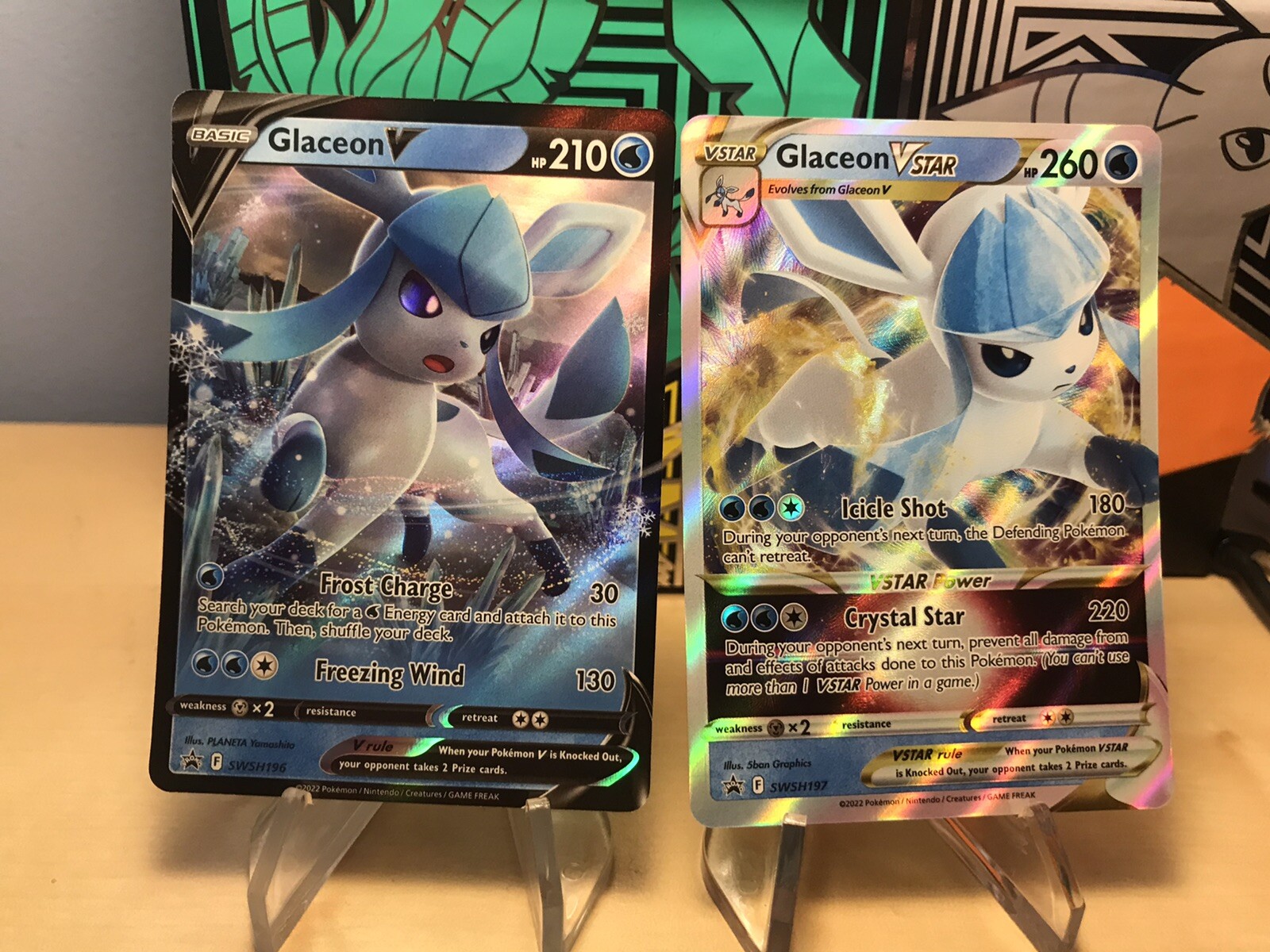 Pokemon Glaceon V SWSH196 and Glaceon VSTAR SWSH197 Promo Lot NM/M | eBay