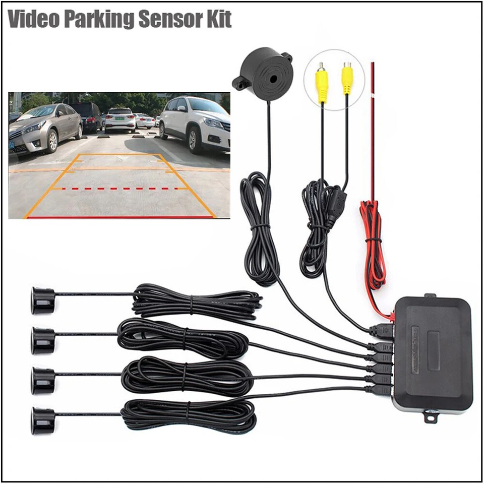 Parking Sensor Kit Car Display Beep Reverse Backup Radar Monitor System ...