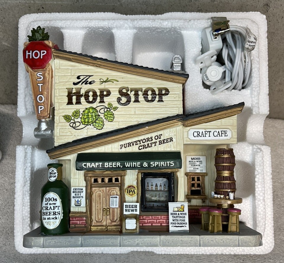Lemax #95485 Harvest Crossing Village THE HOP STOP 2019 Lighted ...