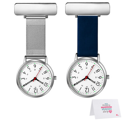 Doctor Nurse Lapel Pin Fob Watch Quartz Hanging Brooch Men Women Easy ...