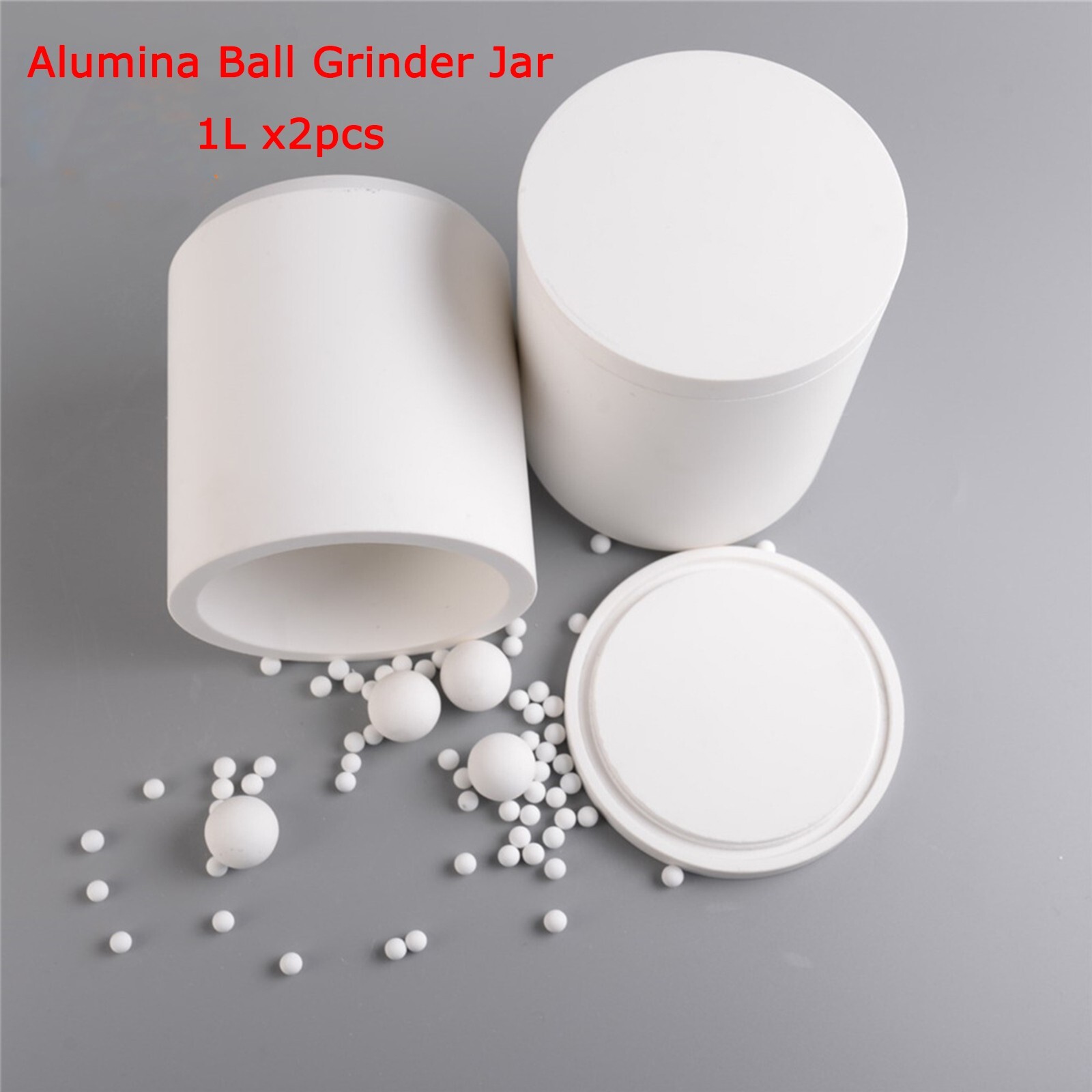 2PCS Alumina Ceramic Lab Planetary Ball Mill Grinding Jar 1L x2 Ball ...