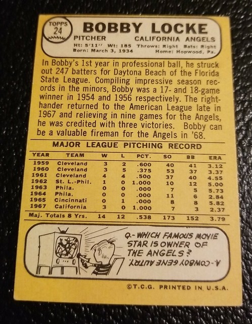 1968 Topps - #24 Bobby Locke for sale online | eBay