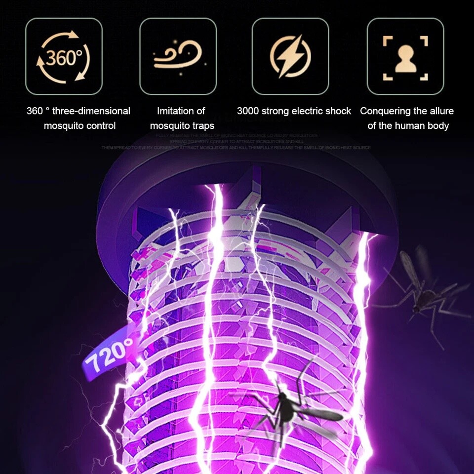 Electric Fly Bug Zapper Mosquito Insect Killer LED Light Trap Pest ...