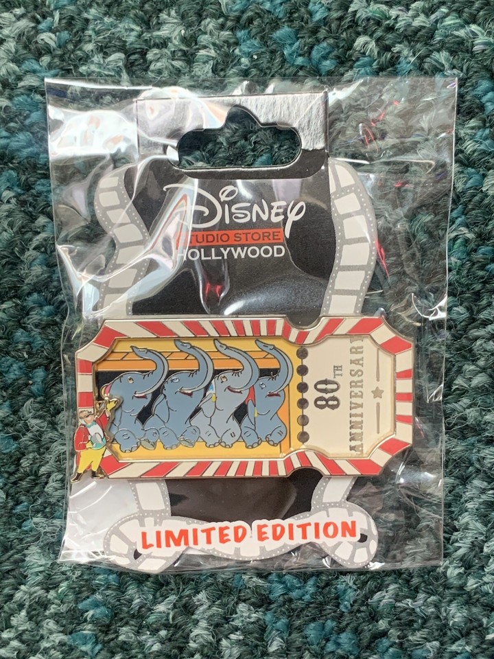 DISNEY PIN DUMBO CIRCUS TICKET 80th ANNIVERSARY DISNEY STORE SODA ...