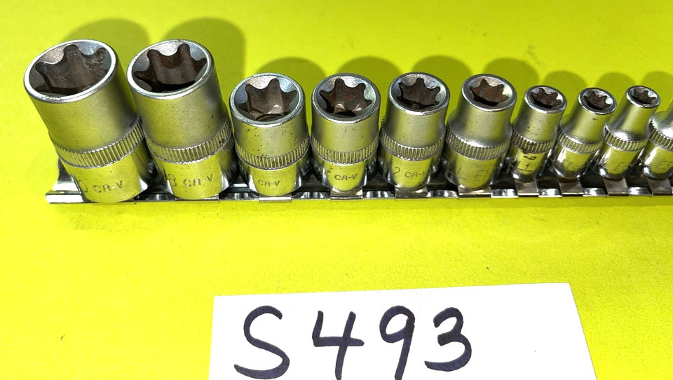 CORNWELL TOOLS 11 PIECE MULTI DRIVE INSIDE TORX SOCKET DRIVER SET E4 ...