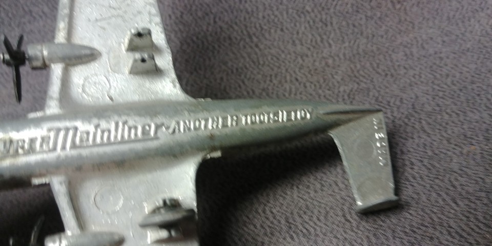 1940s Tootsietoy United DC-4 Super Mainliner Propeller Plane NC 20100 ...