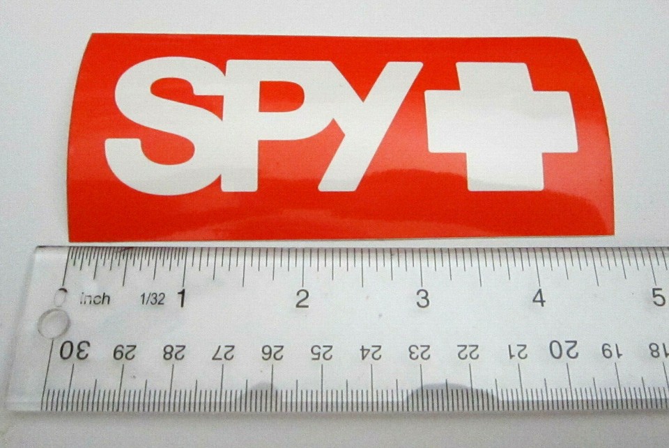 8 x SPY OPTIC STICKERS GENUINE SPY+ 4 4.75 6" motocross goggles ...