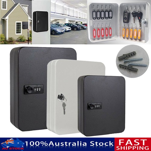 Key Storage Cabinet Combination Lock Safe 20/28/36K Wall Mounted Steel ...