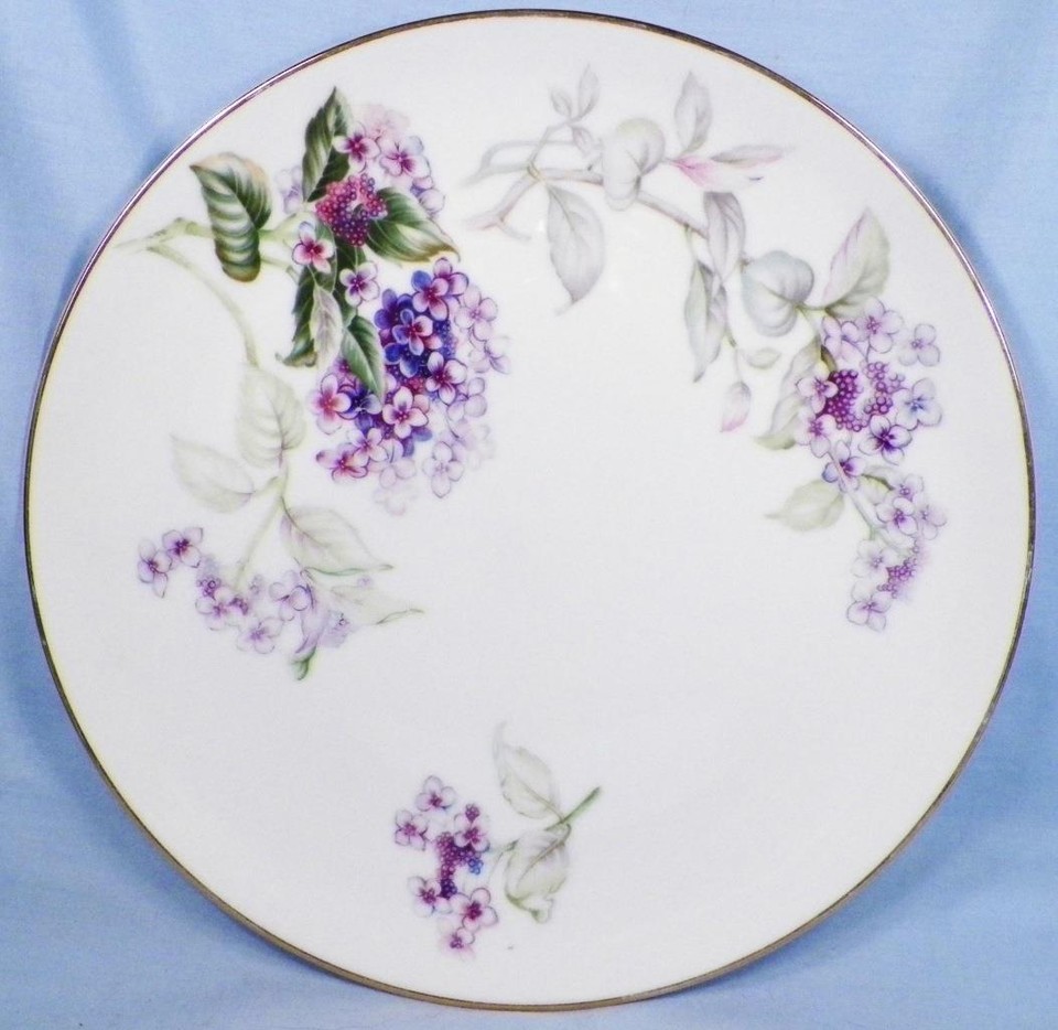 4 Sone China Lilac Dinner Plates Porcelain Gold Trim Purple Lilacs ...
