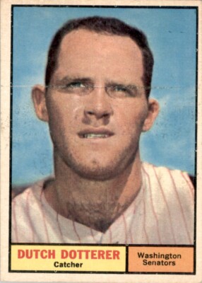 1961 Topps Baseball Dutch Dotterer (A) Washington Senators #332 | eBay