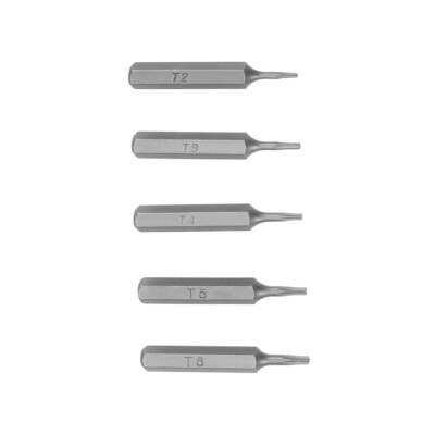 5PCS Hex Shank Torx Screwdriver Bits Set T2 T3 T4 T5 T6 Screwdriver ...