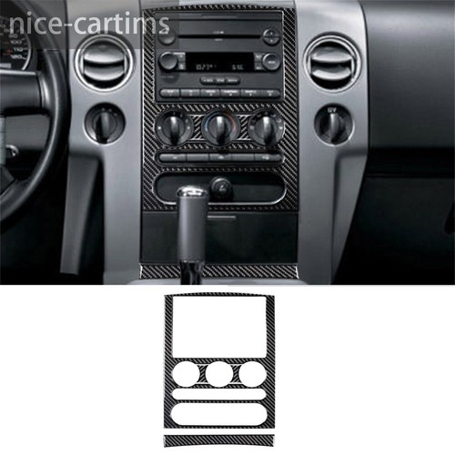 4×Carbon Fiber Central Control Panel AC Switch Cover For Ford F150 FX4 ...