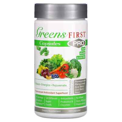 2 X Greens First, PRO Phytonutrient Antioxidant Superfood, 180 Capsules ...
