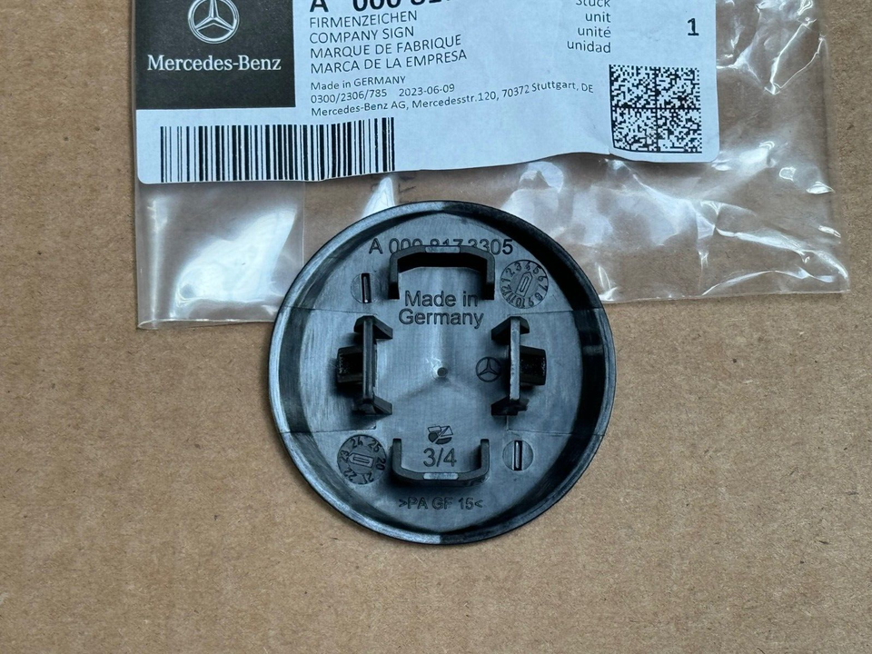 Mercedes-Benz S C E Class GENUINE Flat Hood Emblem Black W212 W204 W213 ...