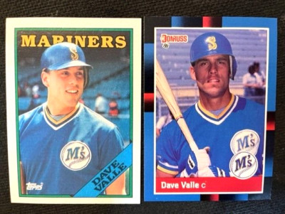 MLB - Dave Valle 1988 Topps & 1988 Donruss Baseball - Mariners | eBay