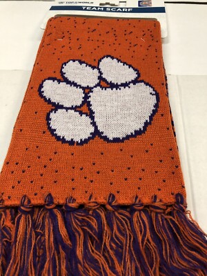 Clemson Tigers NCAA Top Of The World Orange & Purple Team Scarf | eBay