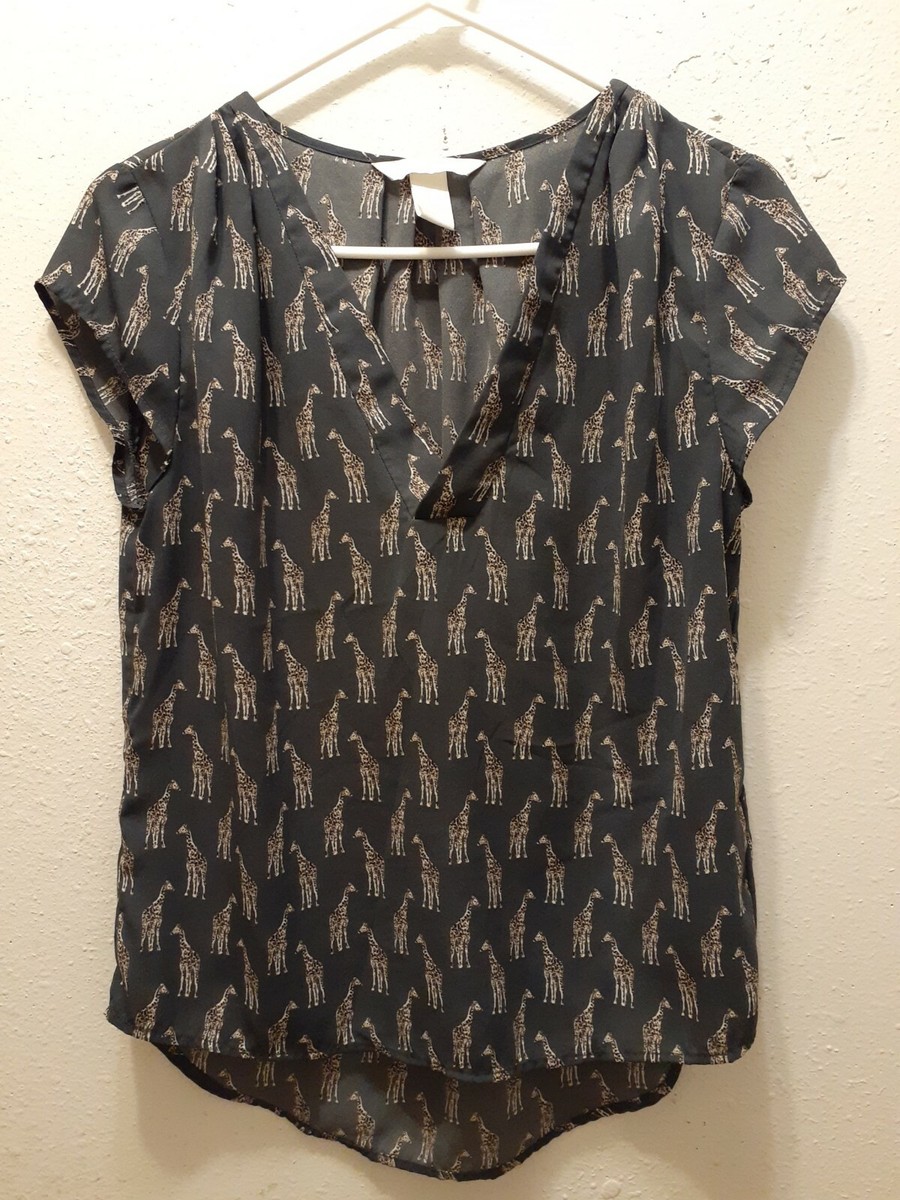Giraffe Print Blouse 42376 35 Dirkje T Shirt Camel Giraf