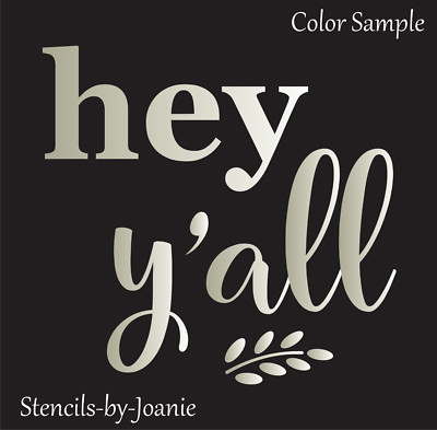Joanie Stencil hey y'all willow branch Country Family Easy Home Decor ...