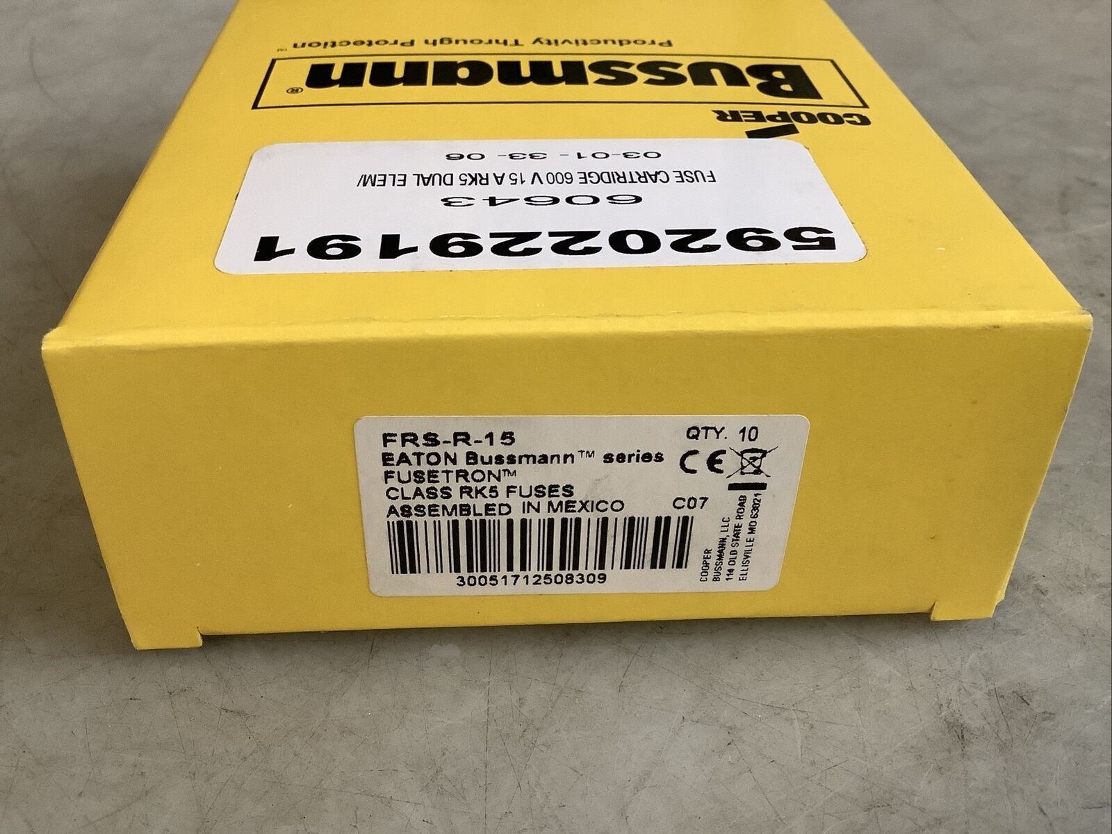 BUSSMANN FRS-R-15 FUSE 15A 600VAC 373 - QTY 4 | eBay