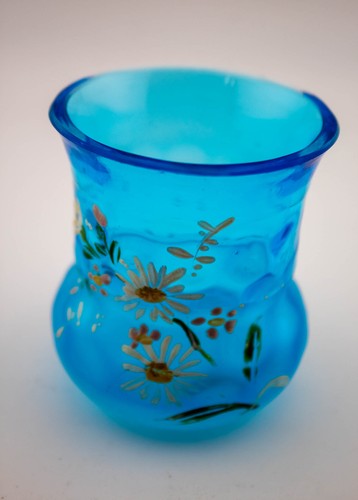 ANTIQUE VICTORIAN BLUE GLASS TOOTHPICK HOLDER | eBay