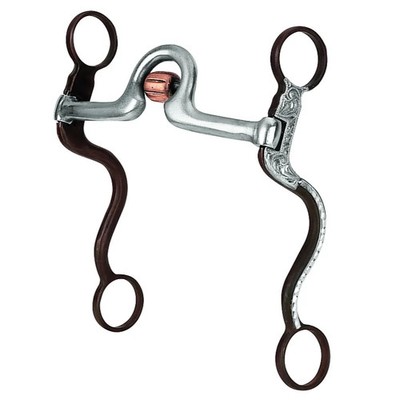 Weaver Leather 5” Sweet Iron Ported Mouth Bit with Copper Cricket - 7 ...