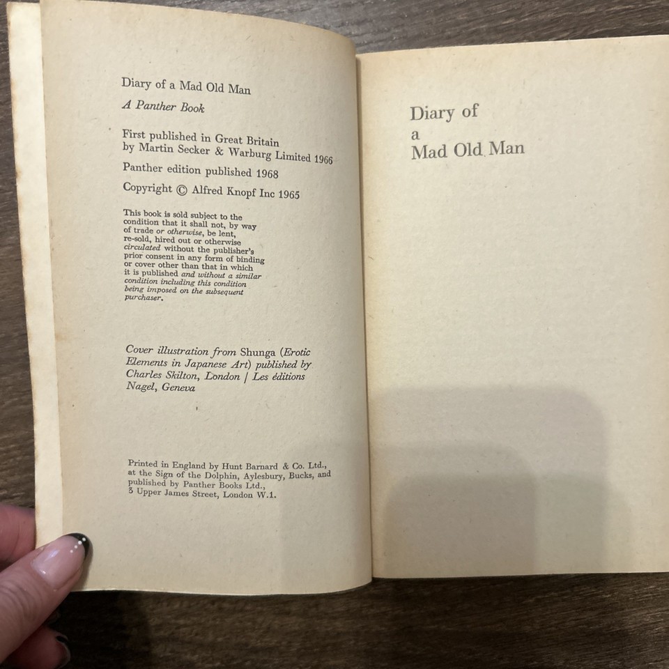 Diary of a mad old man (Junichiro Tanizaki - 1968) (ID:79231) | eBay UK