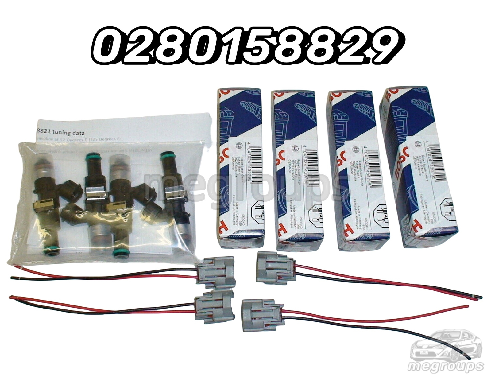 4 x Fuel Injectors 210lb 2200cc Fit BOSCH 0280158829 For Honda Audi ...