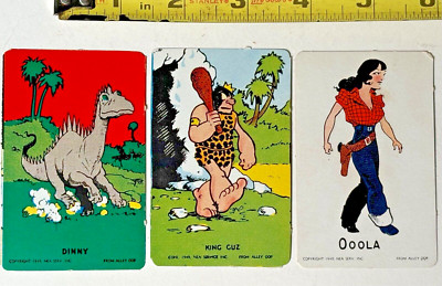 THREE VINTAGE 1949 ALLEY OOP CARDS DINNY KING GUZ AND OOLA | eBay