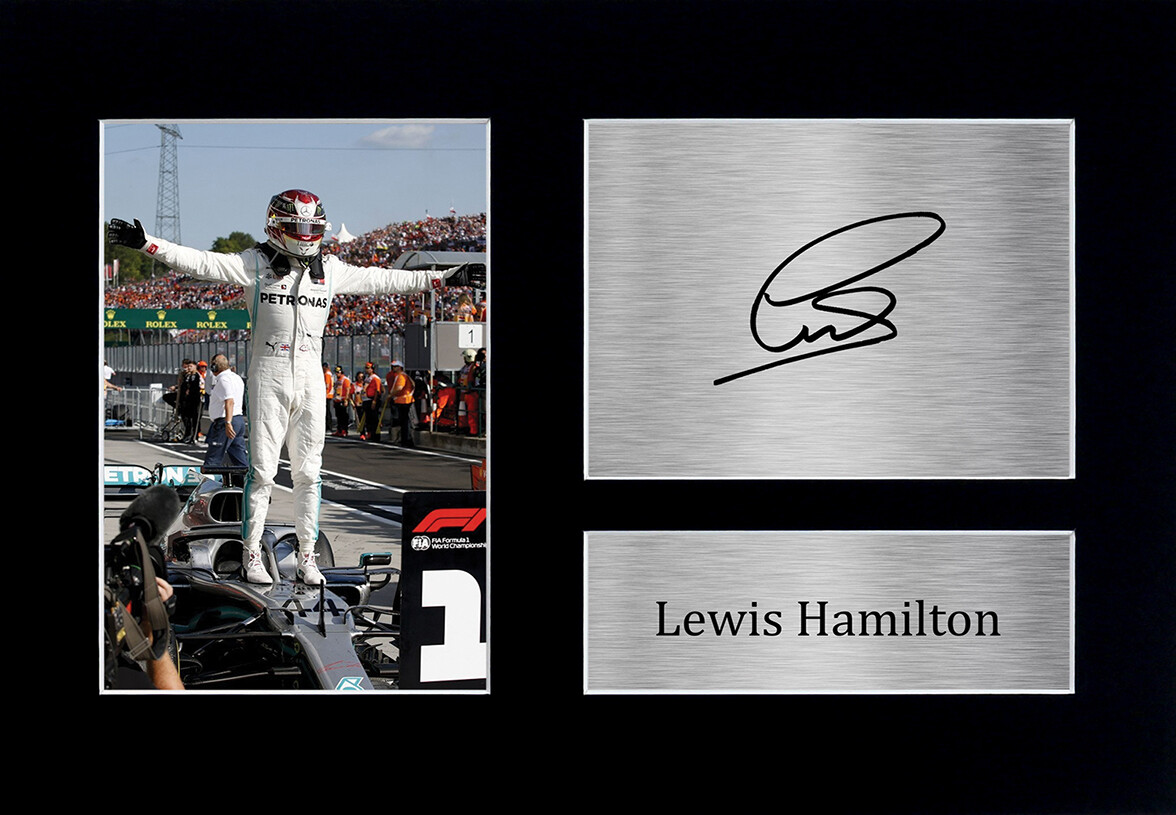 Lewis Hamilton Signed A4 Framed Printed Autograph Print Formula 1 F1 ...