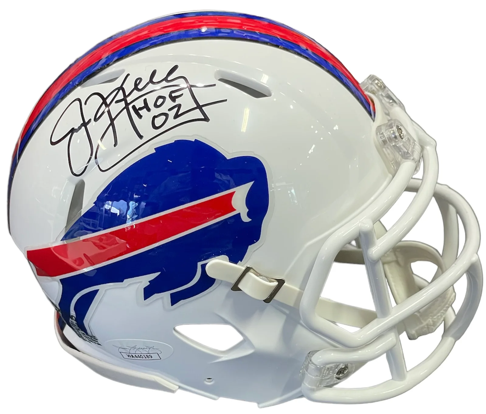 Jim Kelly "HOF 02" Autographed Buffalo Bills Mini Helmet (JSA) | eBay