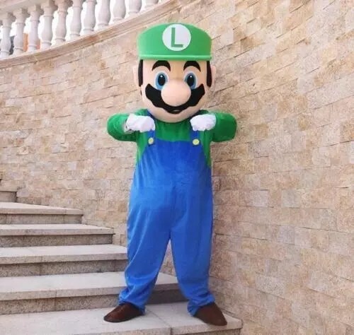 Super Mario Mascot Costume Cosplay Party Fancy Dress Brothers Suits ...