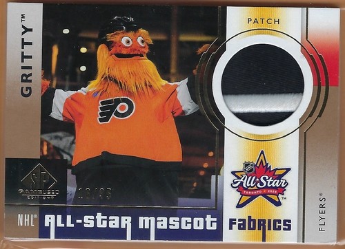 Gritty 2024-25 SP Game Used 2 Color NHL All-Star Mascot Fabrics Patch ...