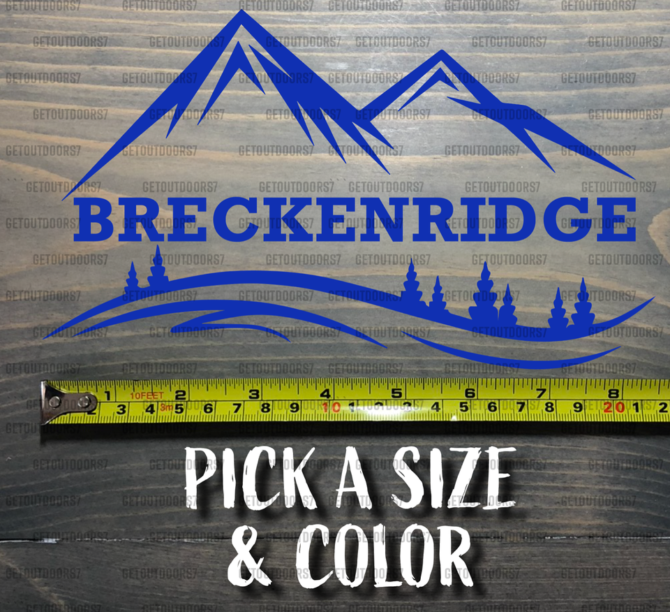 Breckenridge Sticker Decal Breck Colorado Ski Mountain Die Cut Keystone ...
